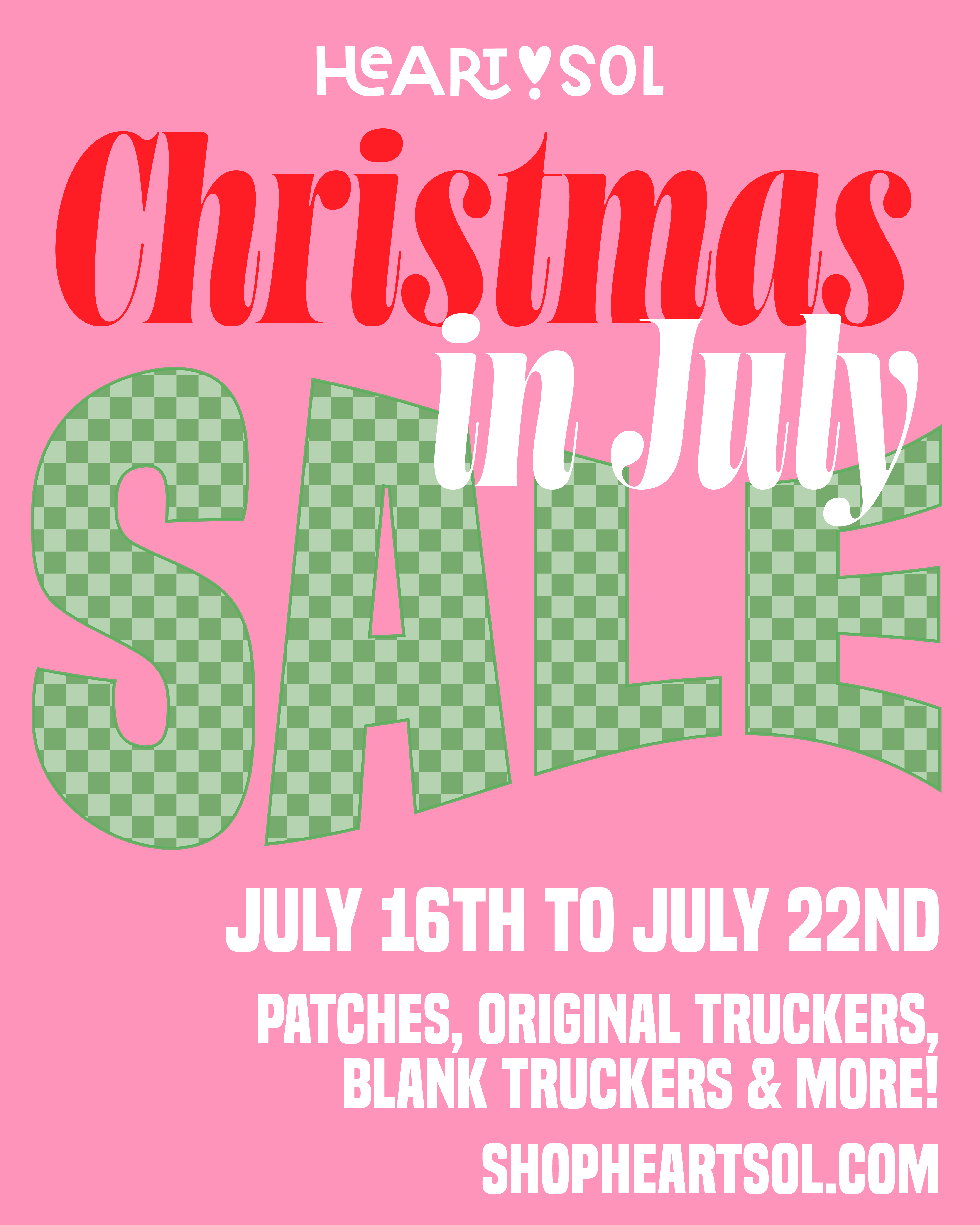 CHRISTMAS IN JULY SALE – HEART ︎ SOL